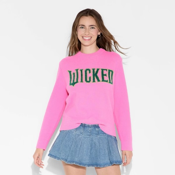 Wicked | Sweaters | Wicked Movie Pink Sweater Nwt | Poshmark
